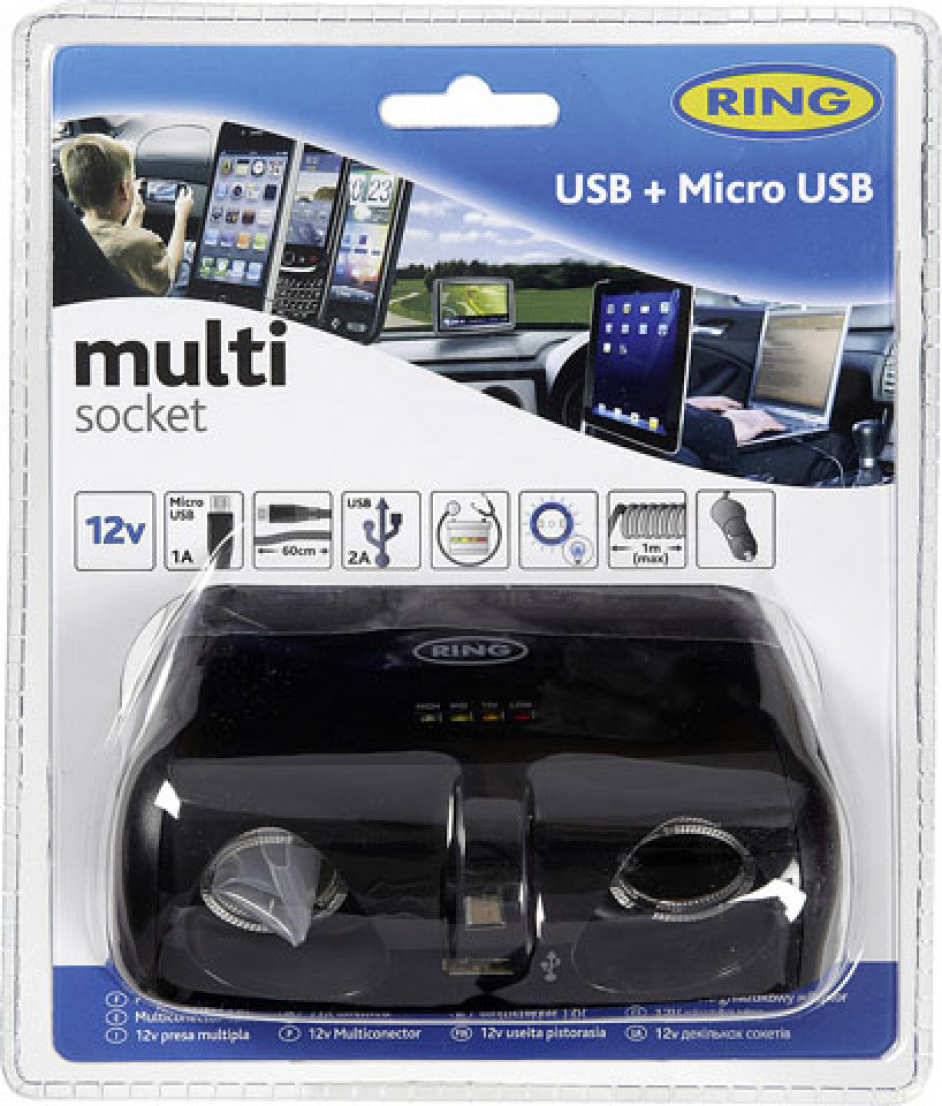 12V-uttak med USB/Micro USB | 12-24V - Elektronikk | Campingti